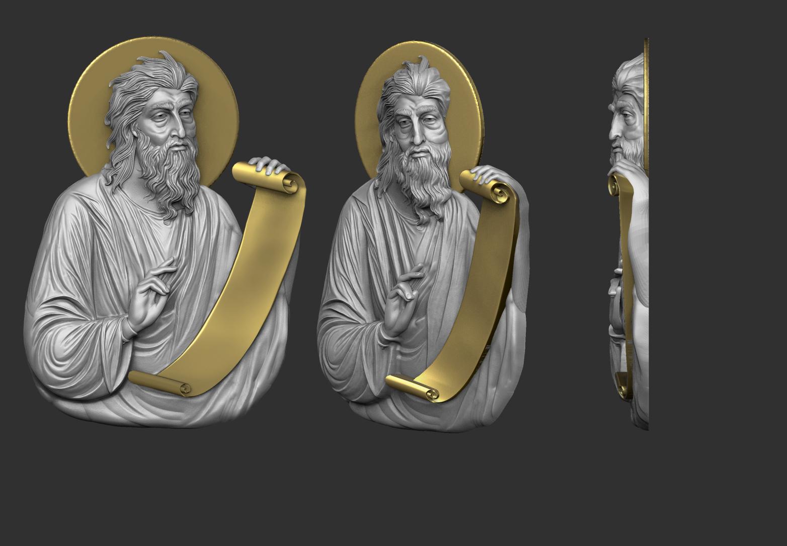 The Four Major Prophets – STL Relief Icons | Isaiah, Jeremiah, Ezekiel ...