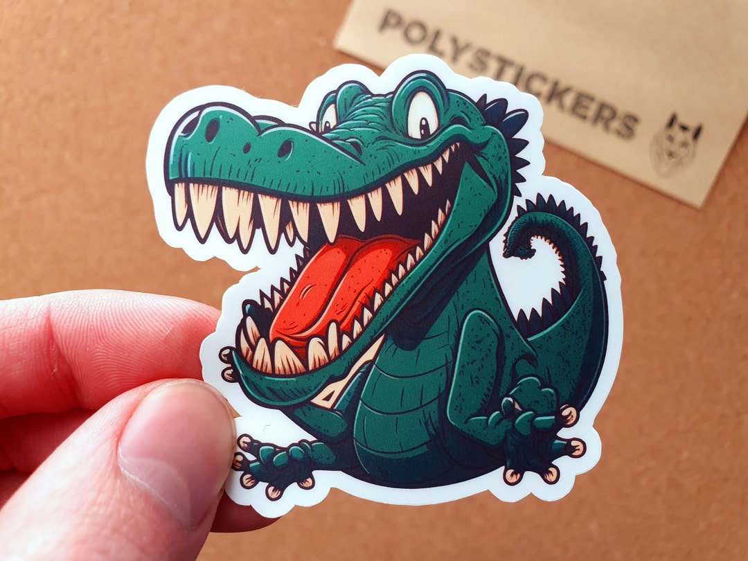Crocodile Sticker, Crocodile With Big Teeth, Reptile Sticker, Animal ...