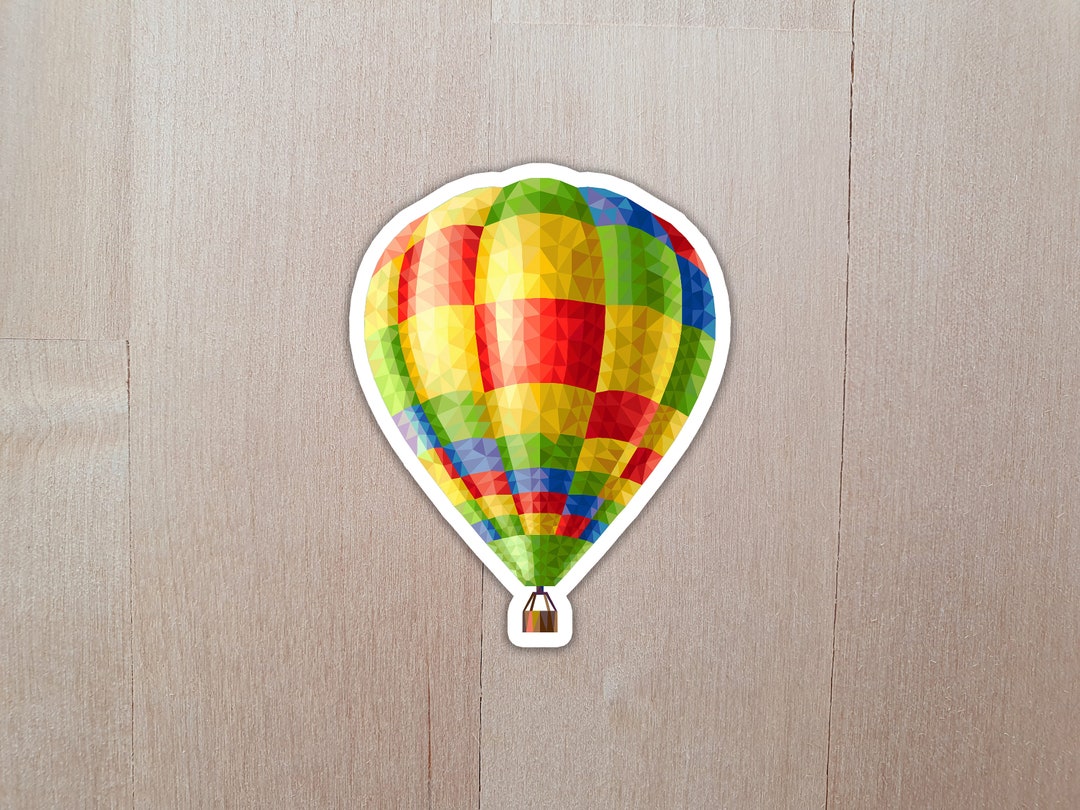 Hot Air Balloon Sticker | Vibrant Waterproof Vinyl Sticker for ...