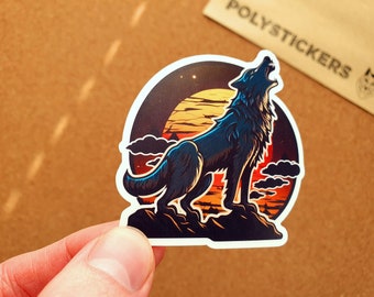 Wolf Sticker, Wolf Art, Wildlife Sticker, Nature Sticker, Laptop ...