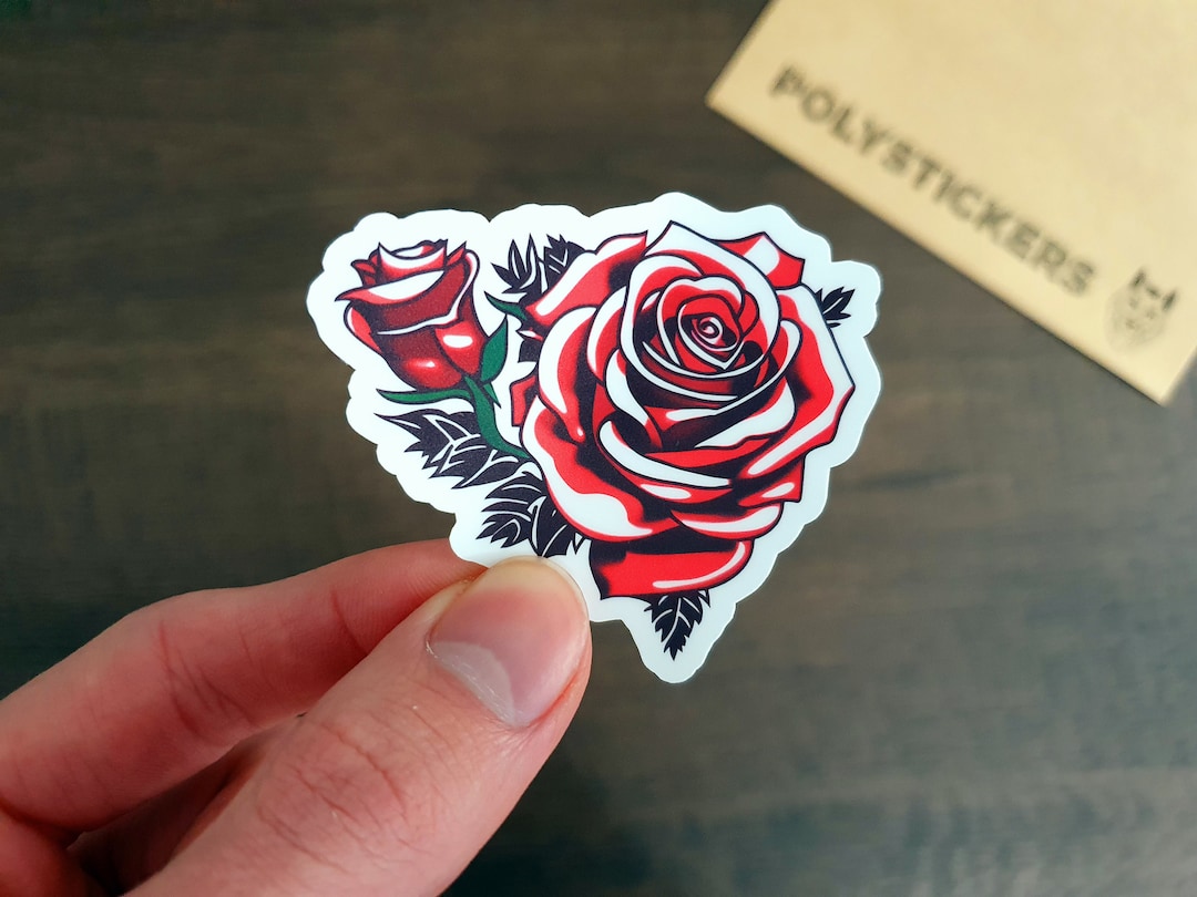 Rose Tattoo Sticker | Rose Sticker | Roses Sticker | Tattoo Sticker ...