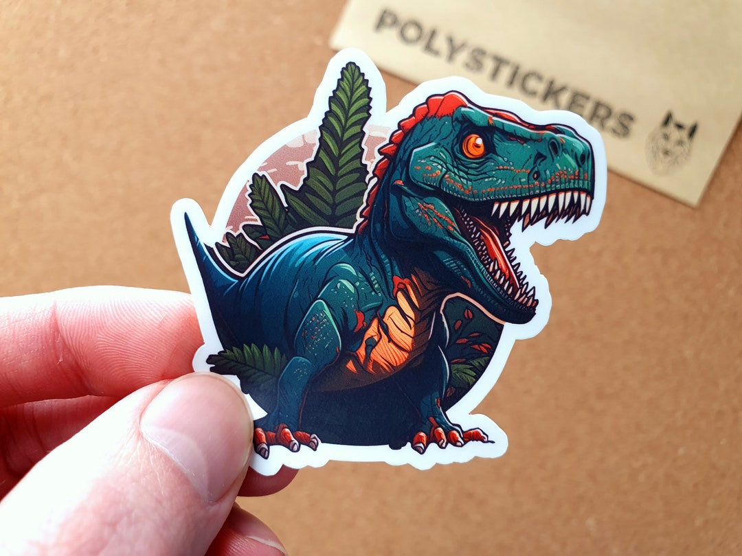 Angry Dinosaur Sticker, Dino Sticker, T-rex Sticker, Paleontology ...