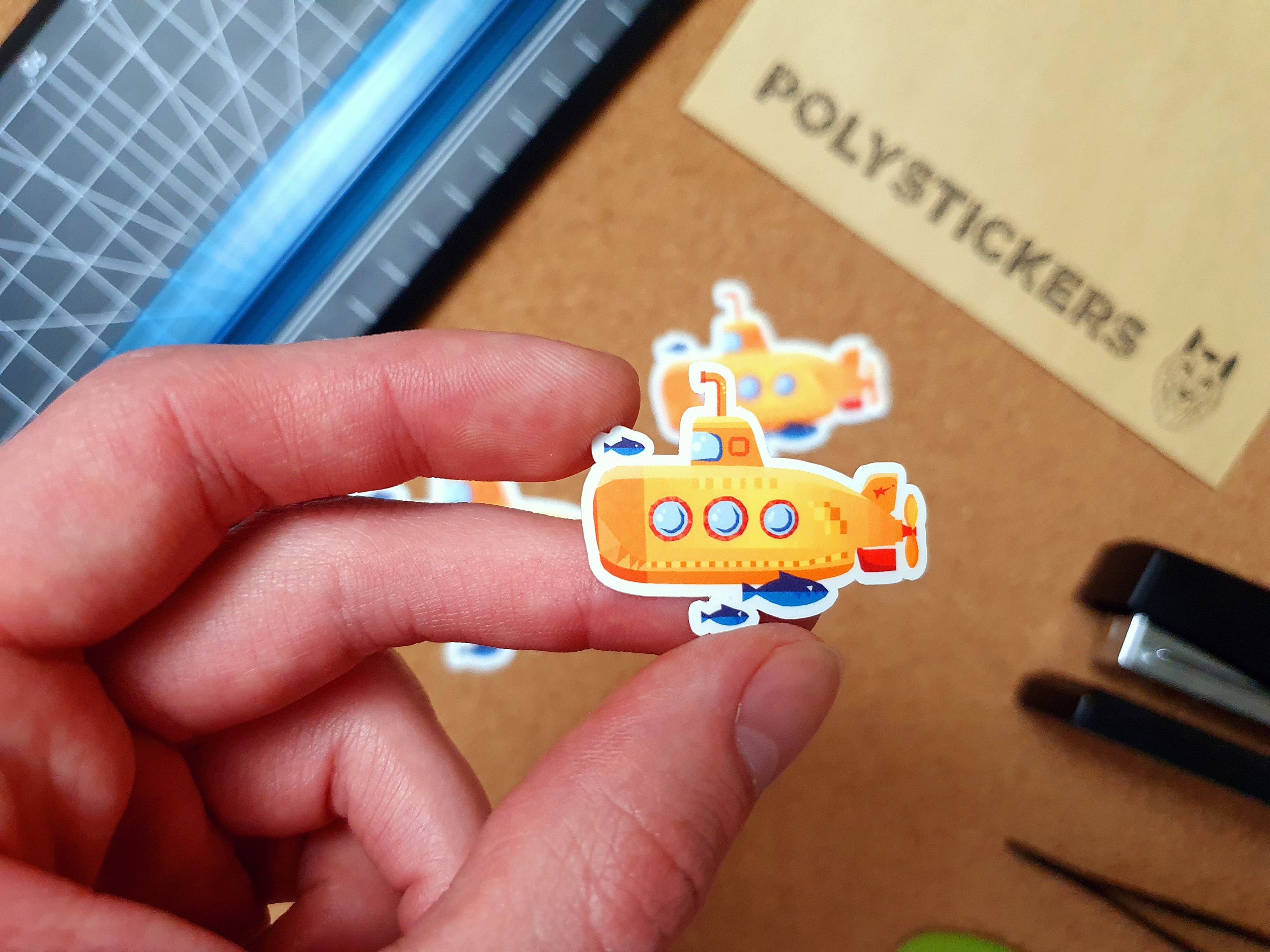 Submarine Sticker Vibrant Waterproof Vinyl Sticker for - Etsy