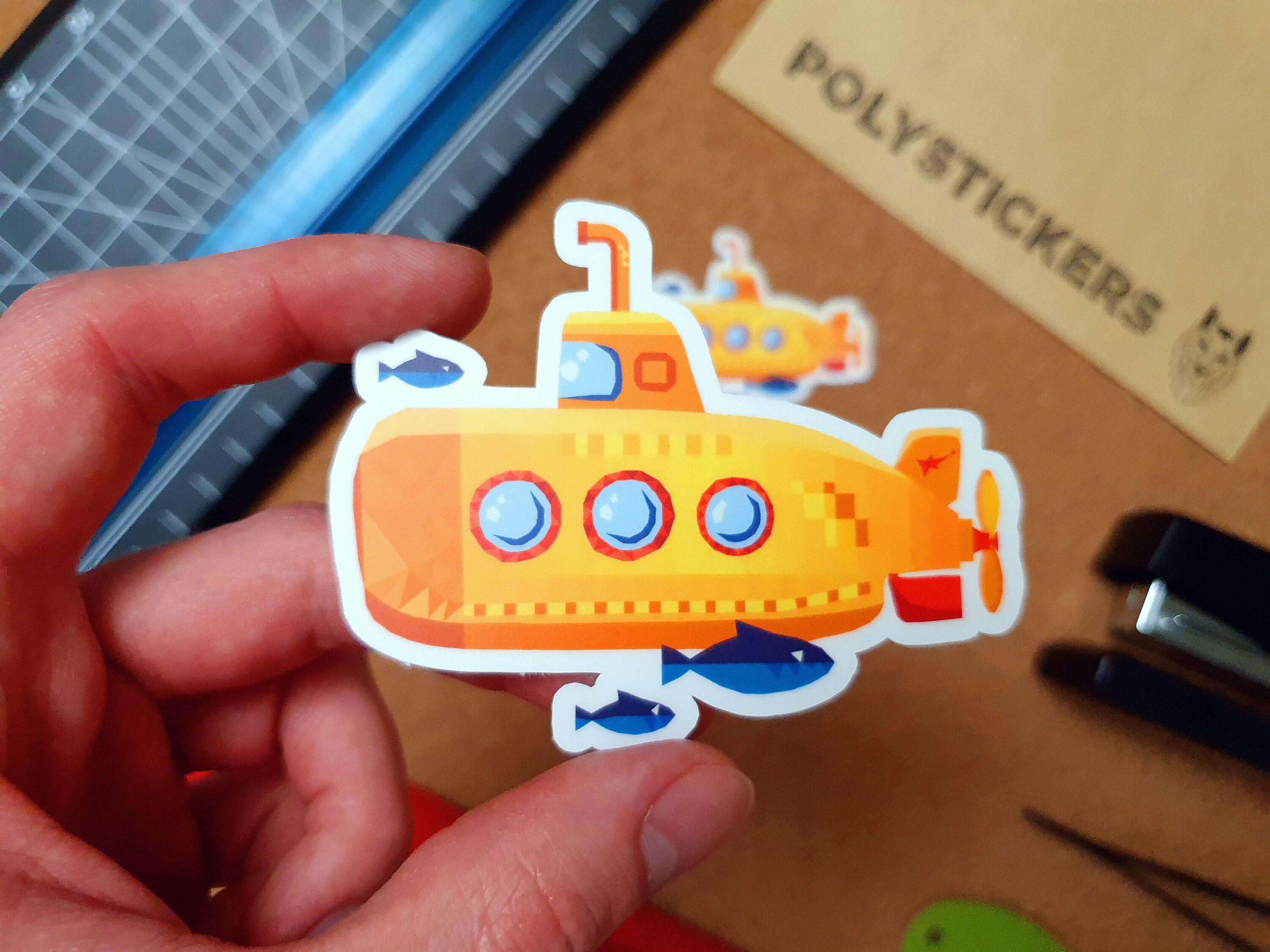 Submarine Sticker Vibrant Waterproof Vinyl Sticker for - Etsy
