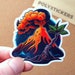 Volcano Sticker, Volcano Eruption Sticker, Eruption Sticker, Nature ...