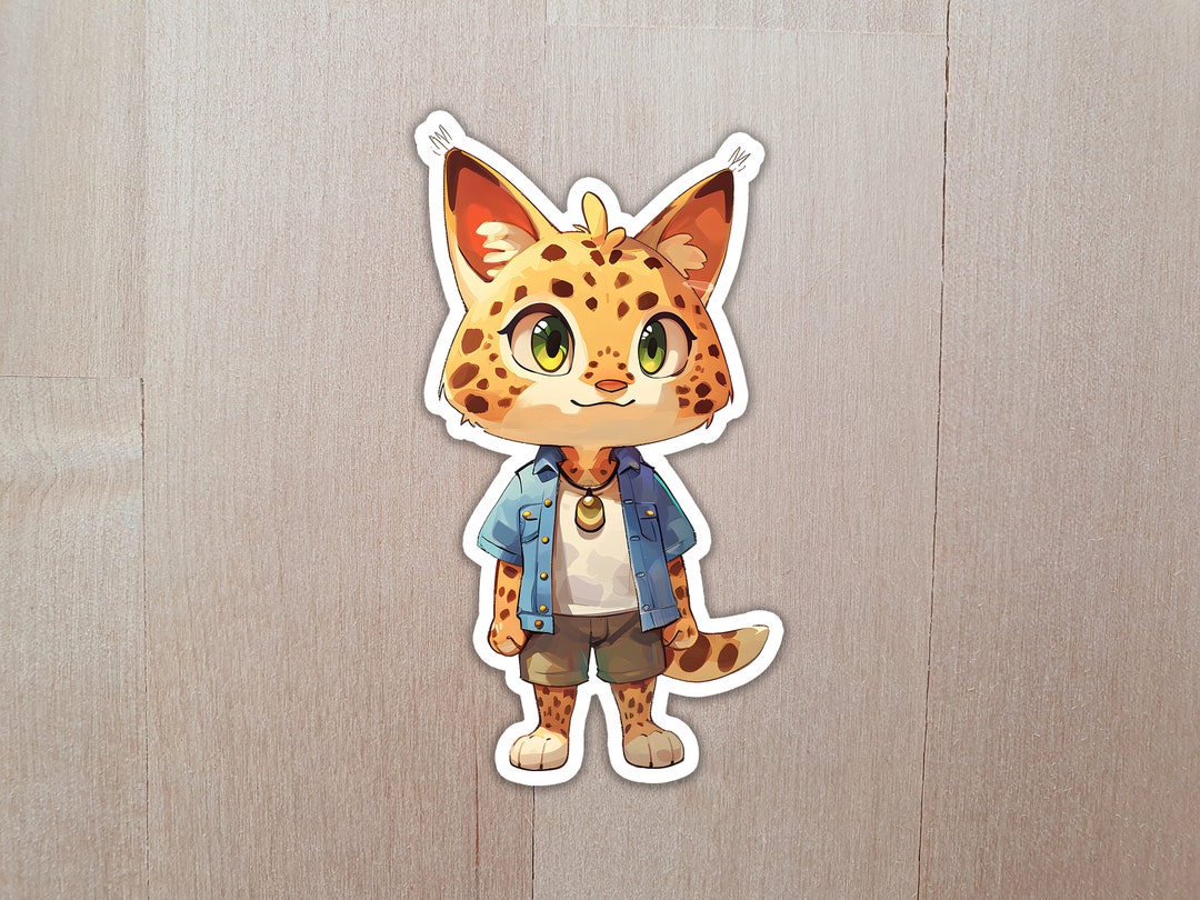 Cute Bobcat Sticker, Bobcat Sticker, Wild Cat Sticker, Cat Sticker ...