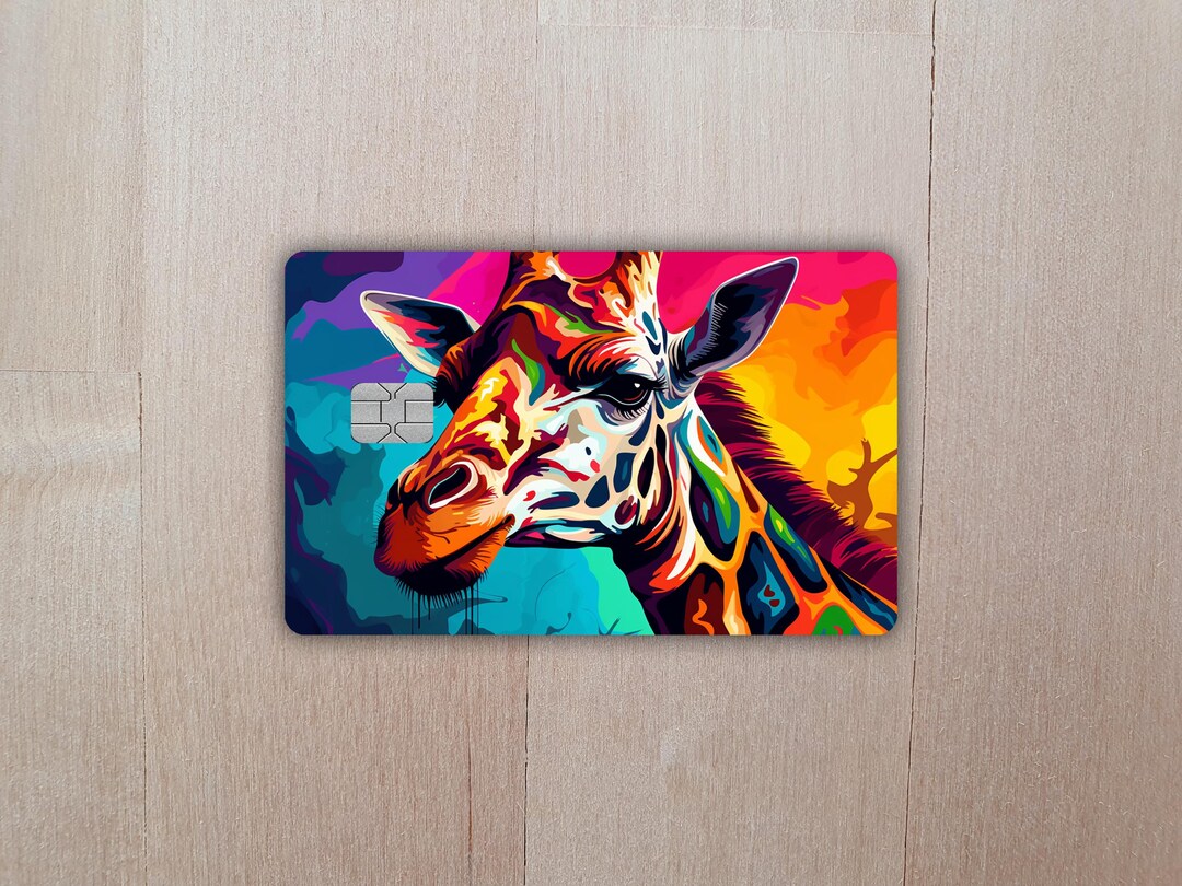 Giraffe Head Card Skin, Giraffe Animal Card Skin, Debit Card Sticker ...