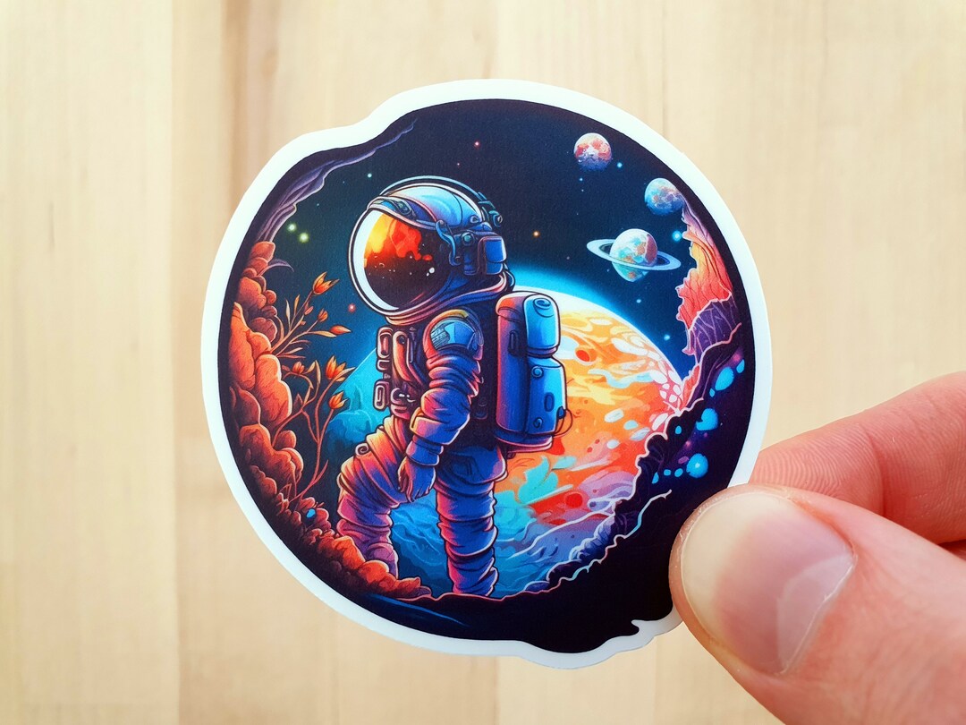 Floating in Space Astronaut Sticker, Space Sticker, Astronaut Sticker ...