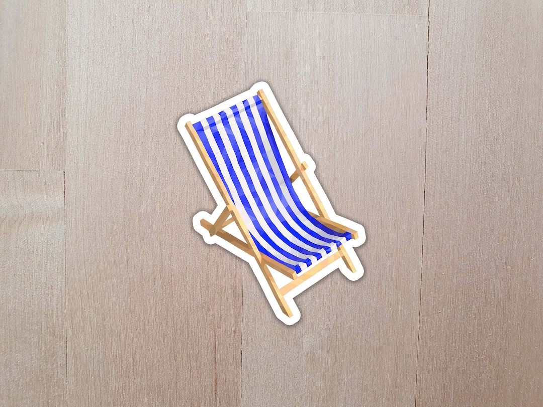 Beach Chair Sticker | Chair Sticker | Beach Sticker | Vacation Sticker ...