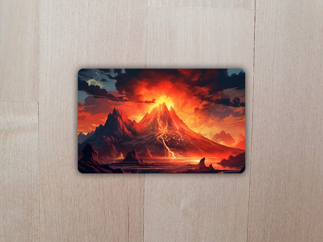 Fantasy Volcano Eruption Card Skin, Volcano Skin, Debit Card Sticker ...