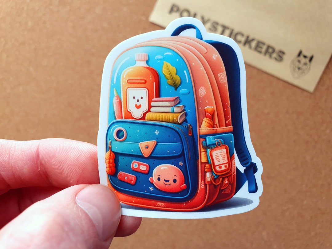 School Backpack Sticker School Sticker Backpack Sticker Education Sticker School Bag Sticker