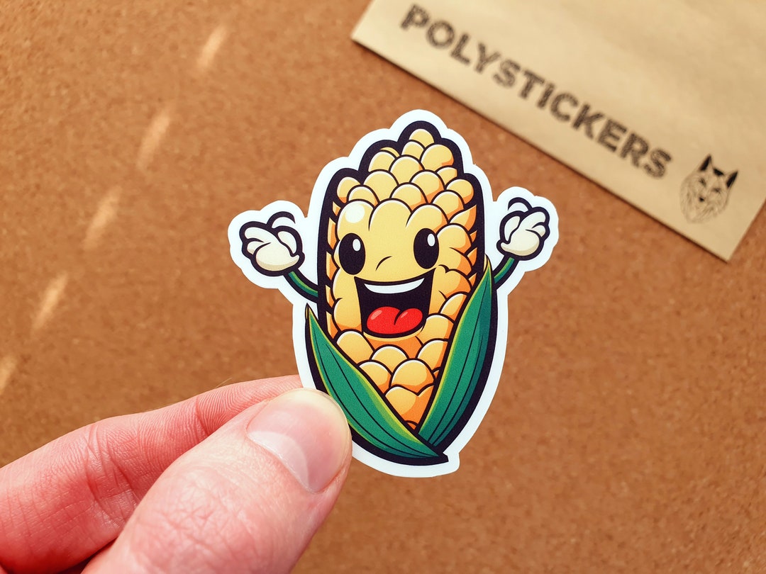 Corn Sticker, Cartoon Corn, Corn on A Cob, Food Sticker, Pop Corn ...