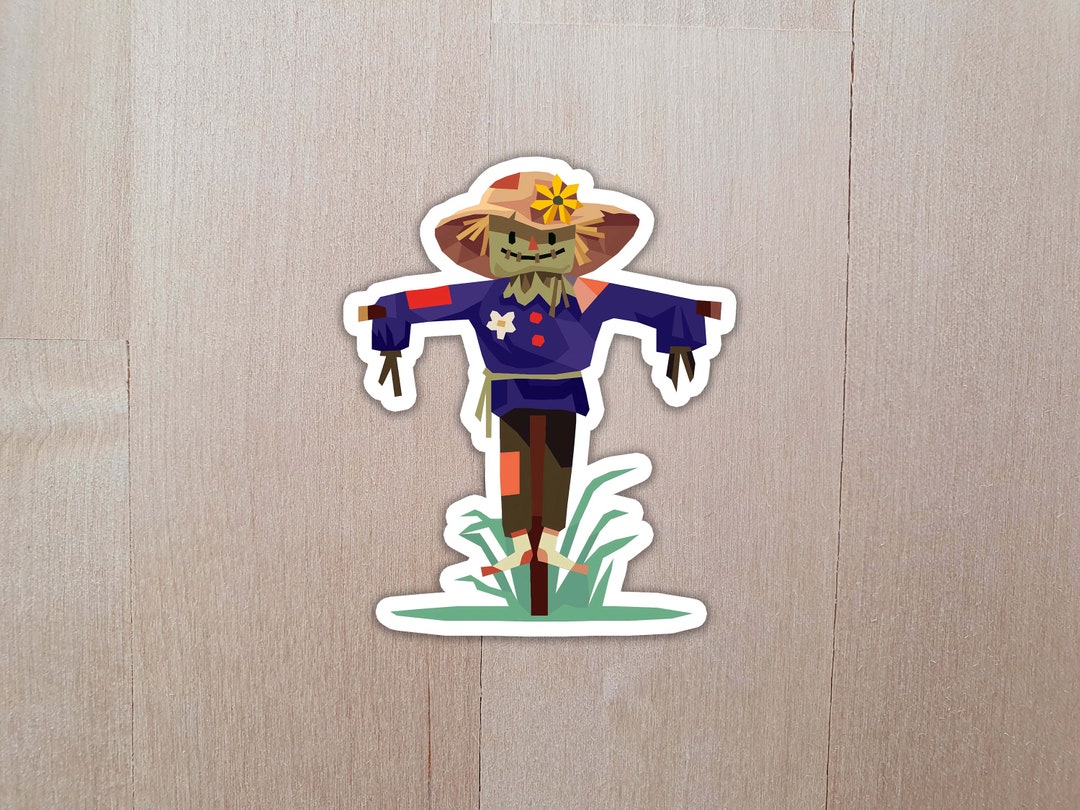 Scarecrow Sticker Scarecrow Fall Sticker Halloween - Etsy