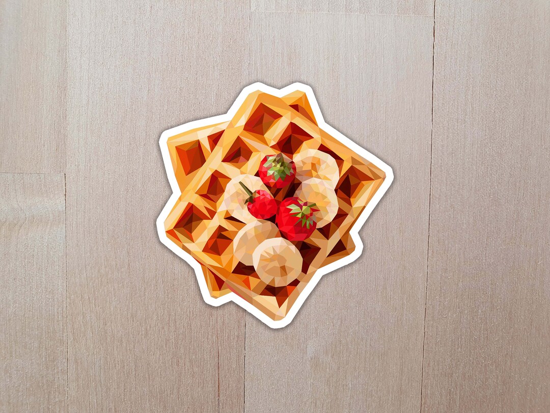 Waffles Sticker | Fruit Sticker | Food Sticker | Waffles Lover | Fruit ...