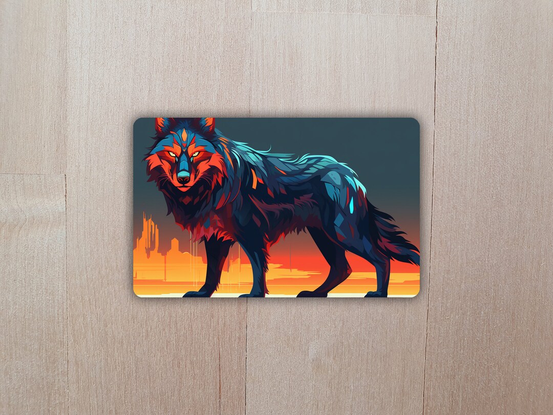 Vector Art Wild Wolf, Video Game Wolf Card Skin, Wild Wolf Card Cover ...