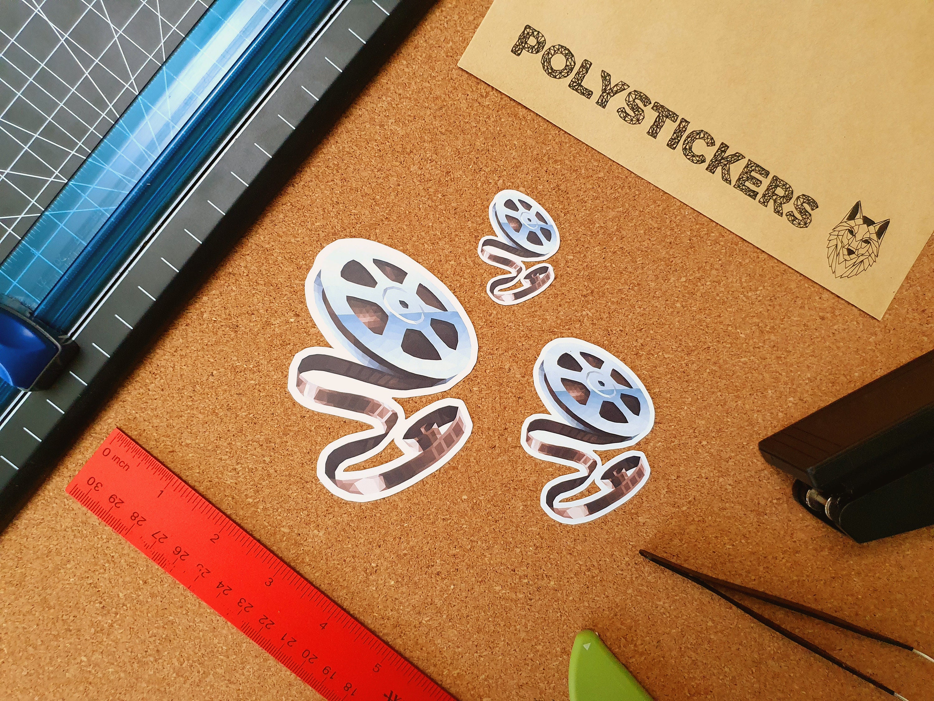 Tape Sticker Reels Sticker Tape Sticker Movie Sticker - Etsy