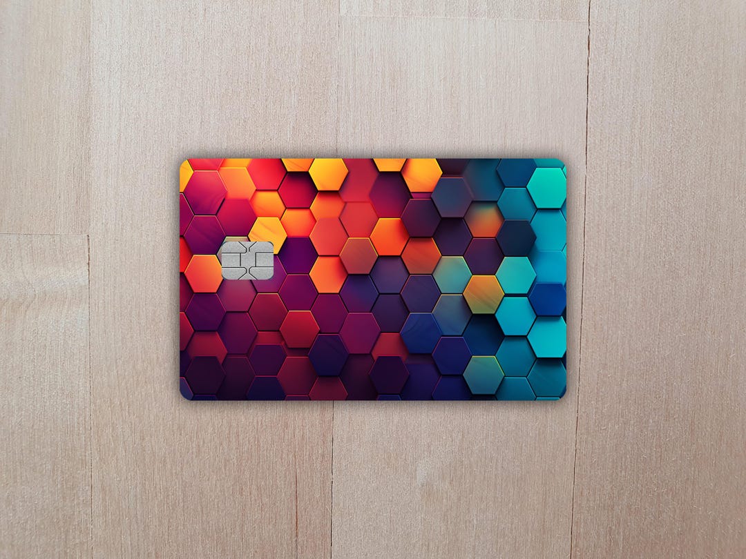 Pattern of Rainbow Hexagons, Hexagon Card Skin, Geometric Pattern ...