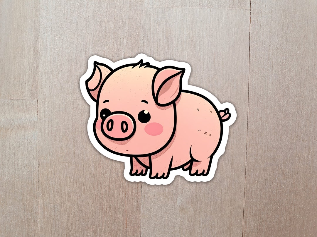 Baby Piglet Sticker, Cute Piglet Sticker, Pig Sticker, Cute Pig Sticker ...