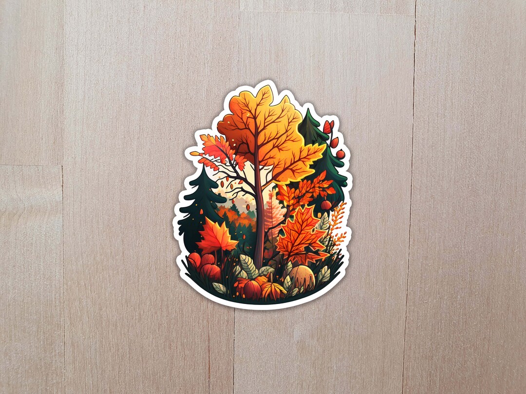 Fall Foliage Sticker, Fall Sticker, Foliage Sticker, Leaves Sticker ...