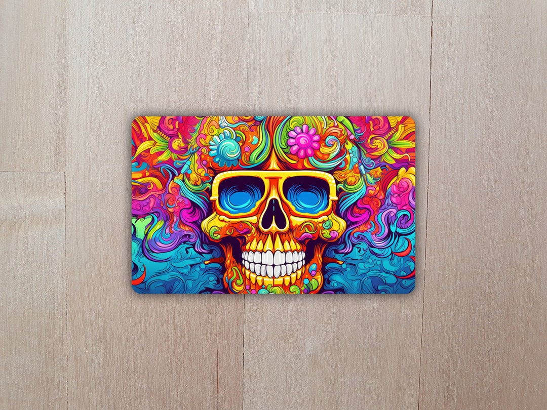 Trippy Skull, Trippy Skull Skin, Hippie Card Skin, Skull Card Skin ...