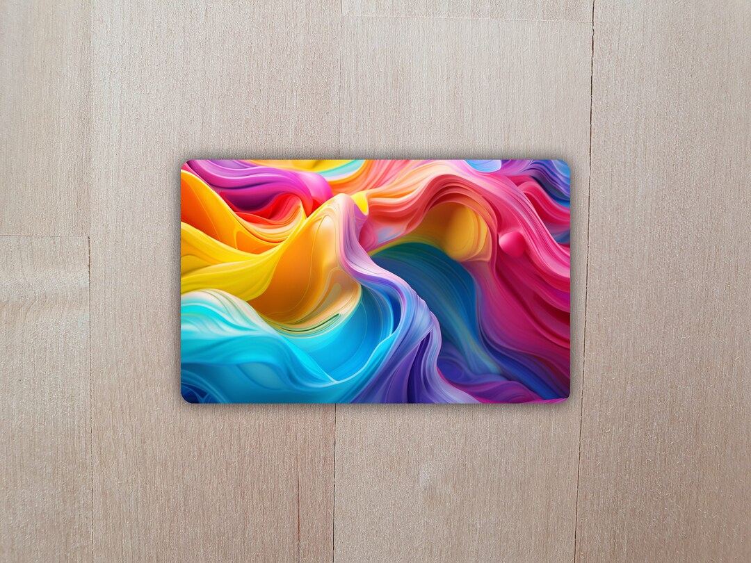 Rainbow Waves, Swirls of Rainbow Colors, Abstract Waves Card Cover ...