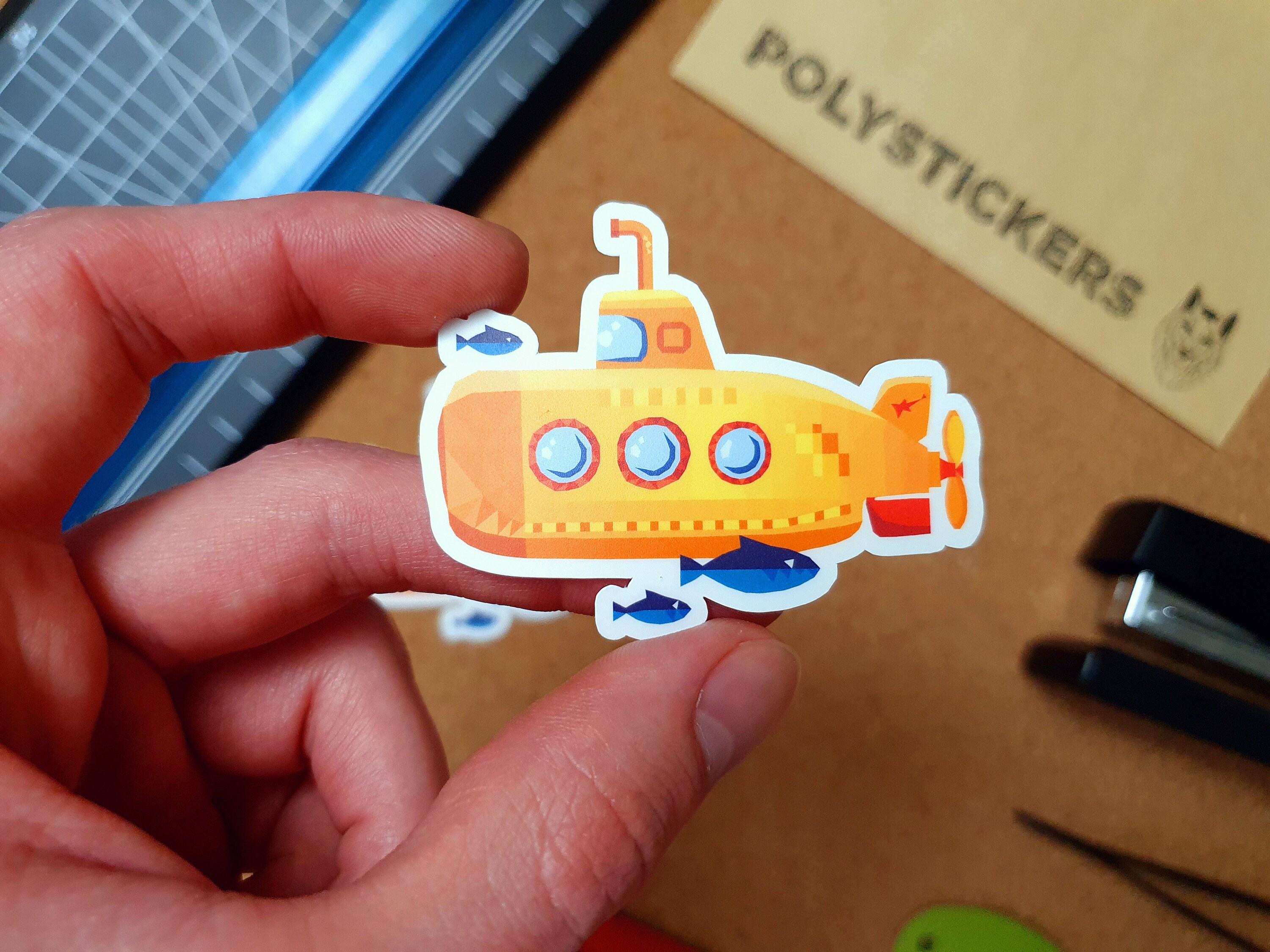 Submarine Sticker Vibrant Waterproof Vinyl Sticker for - Etsy