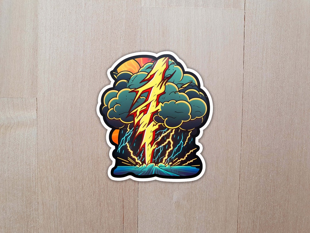 Thunderstorm Sticker, Thunder Sticker, Lightning Sticker, Clouds ...