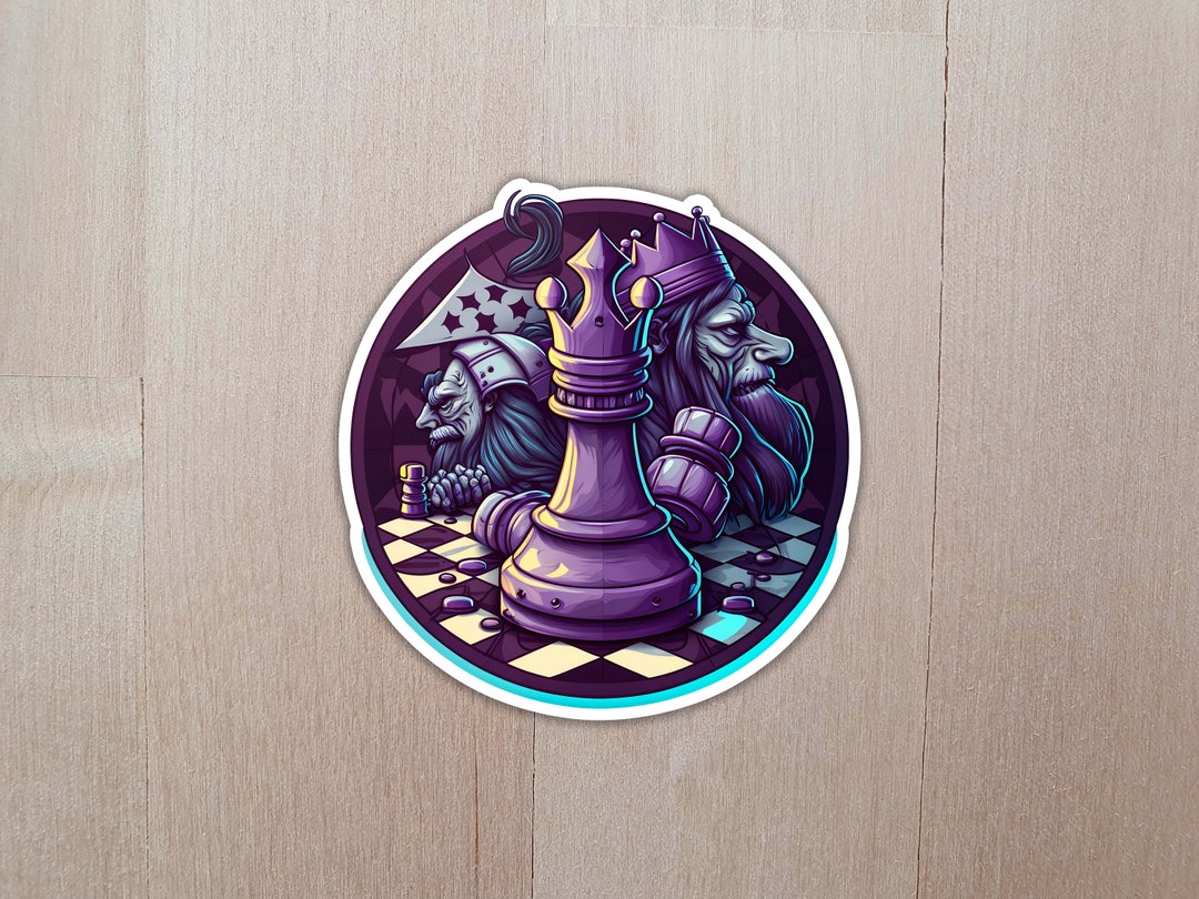 Chess Board Game Sticker, Chess Sticker, Chess Pawn Sticker, Board Game ...