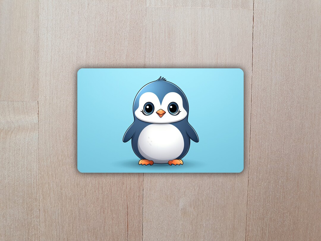 Cute Baby Penguin, Penguin Card Skin, Bird Card Skin, Kawaii Penguin ...