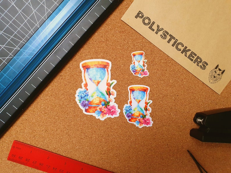 Hourglass Sticker Clock Sticker Vintage Clock Sticker - Etsy