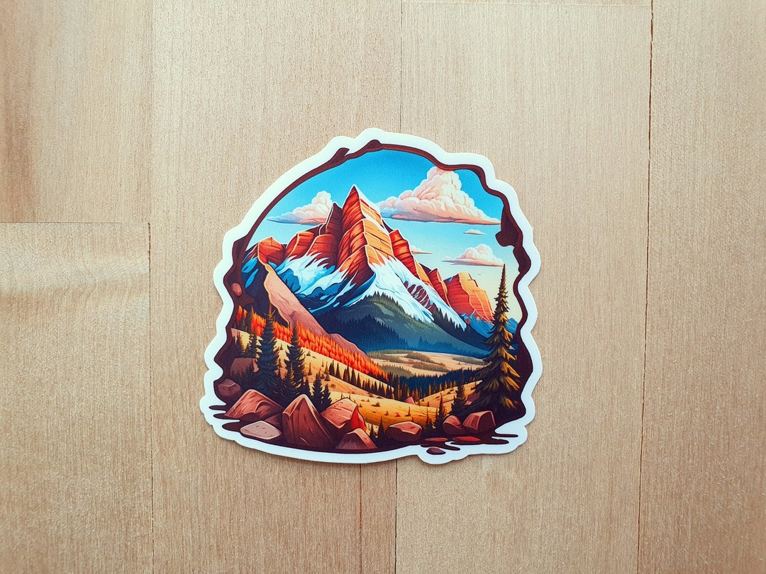 Stunning Mountain Landscape Sticker - Bring the Beauty of Nature With ...