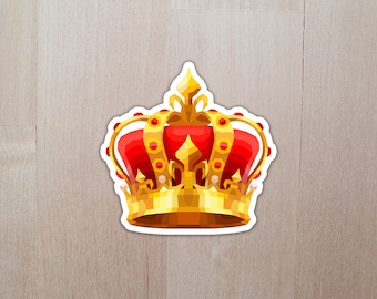 Crown Stickers One Inch Round Seals - Etsy