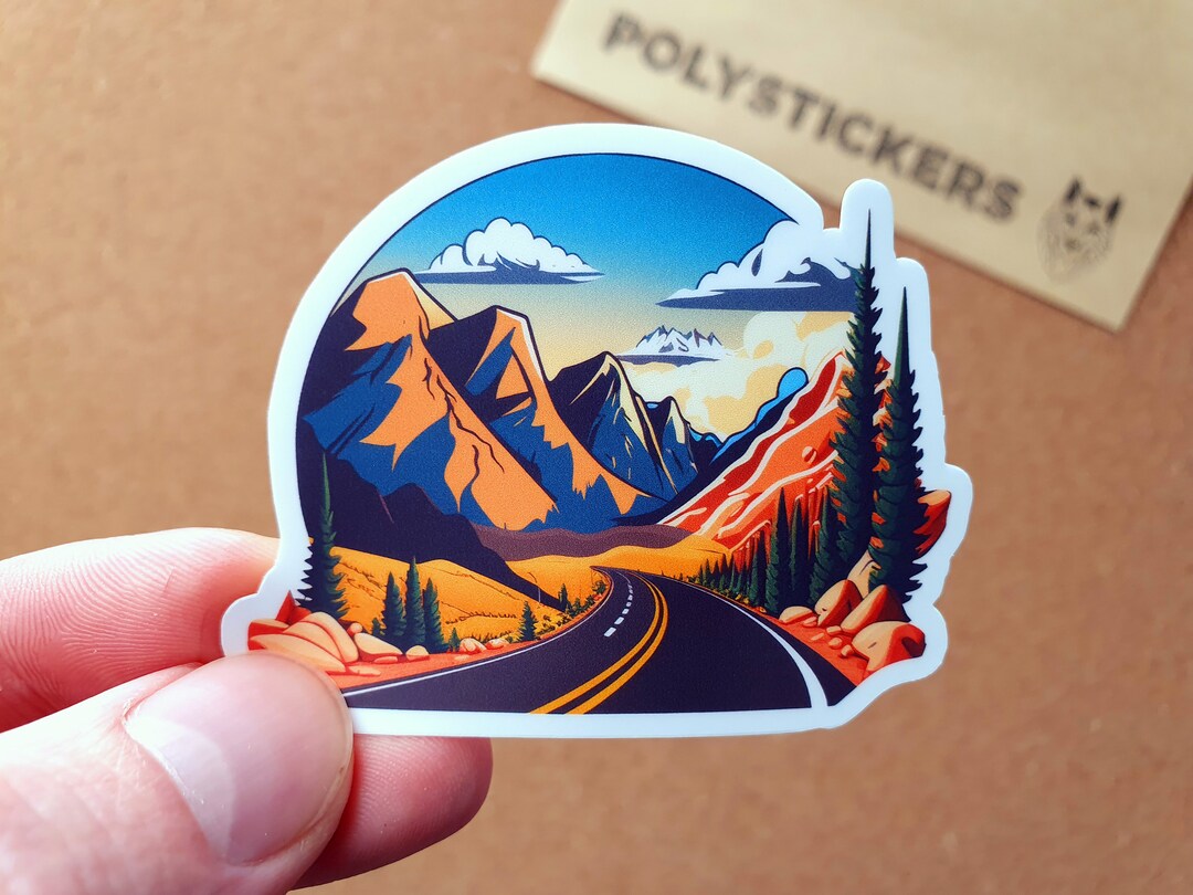 Mountain Road Sticker, Mountain Sticker, Road Sticker, Travel Sticker ...