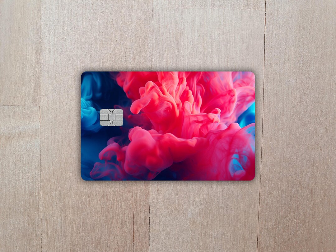 Pink and Blue Smoke Mix, Smoke Art Card Skin Cover, Mixed Smoke Skin ...
