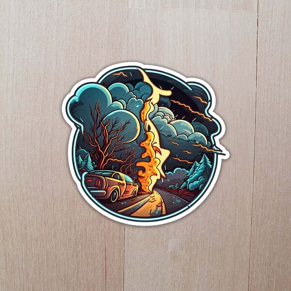 Thunder Sticker - Etsy