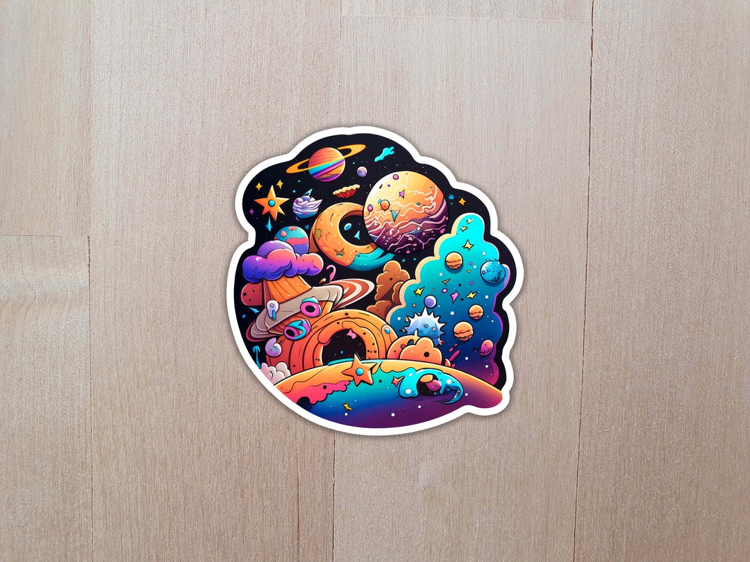 Galaxy Sticker, Space Sticker, Stars Sticker, Planets Sticker, Milky ...