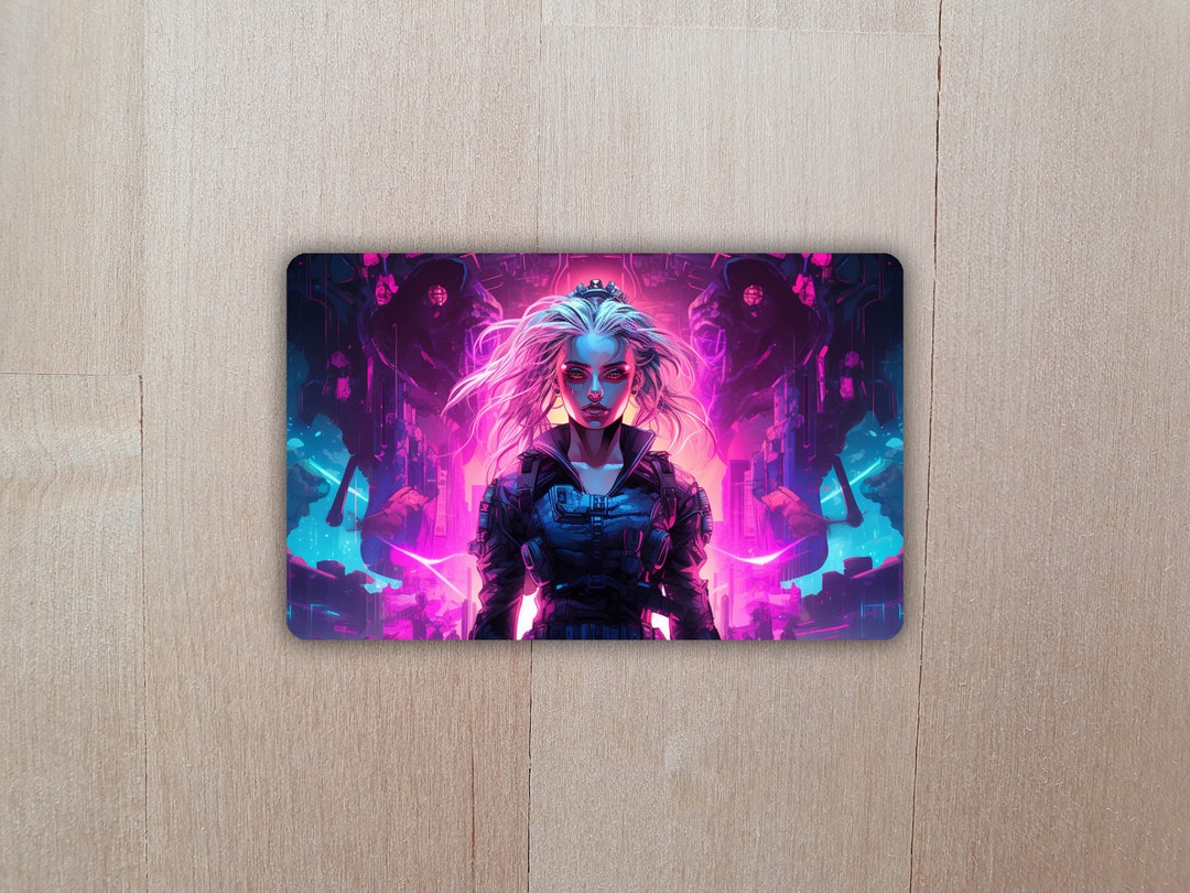 Cyberpunk Girl, Cyberpunk Card Skin, Future Skin, Debit Card Sticker ...