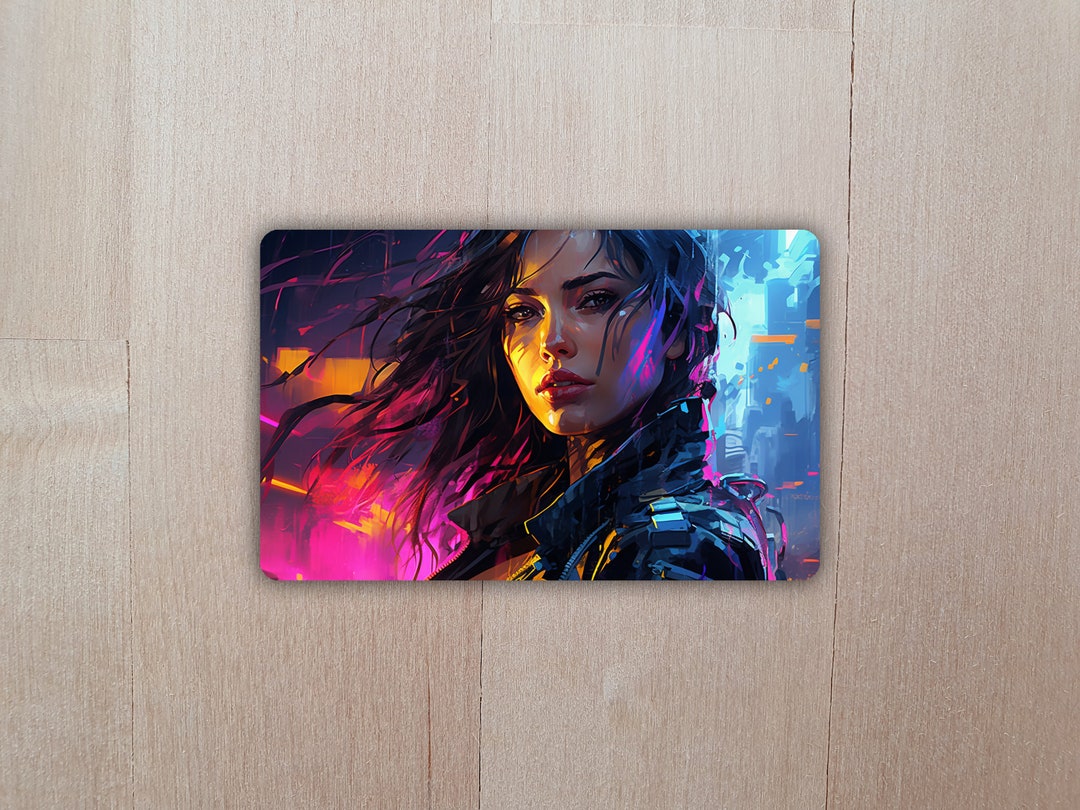 Cyberpunk Girl, Cyberpunk Card Skin, Rain Skin, Debit Card Sticker ...