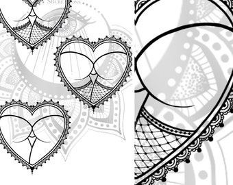 Heart Butt Tattoo - Etsy