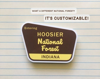 Indiana Forest Sign - Etsy