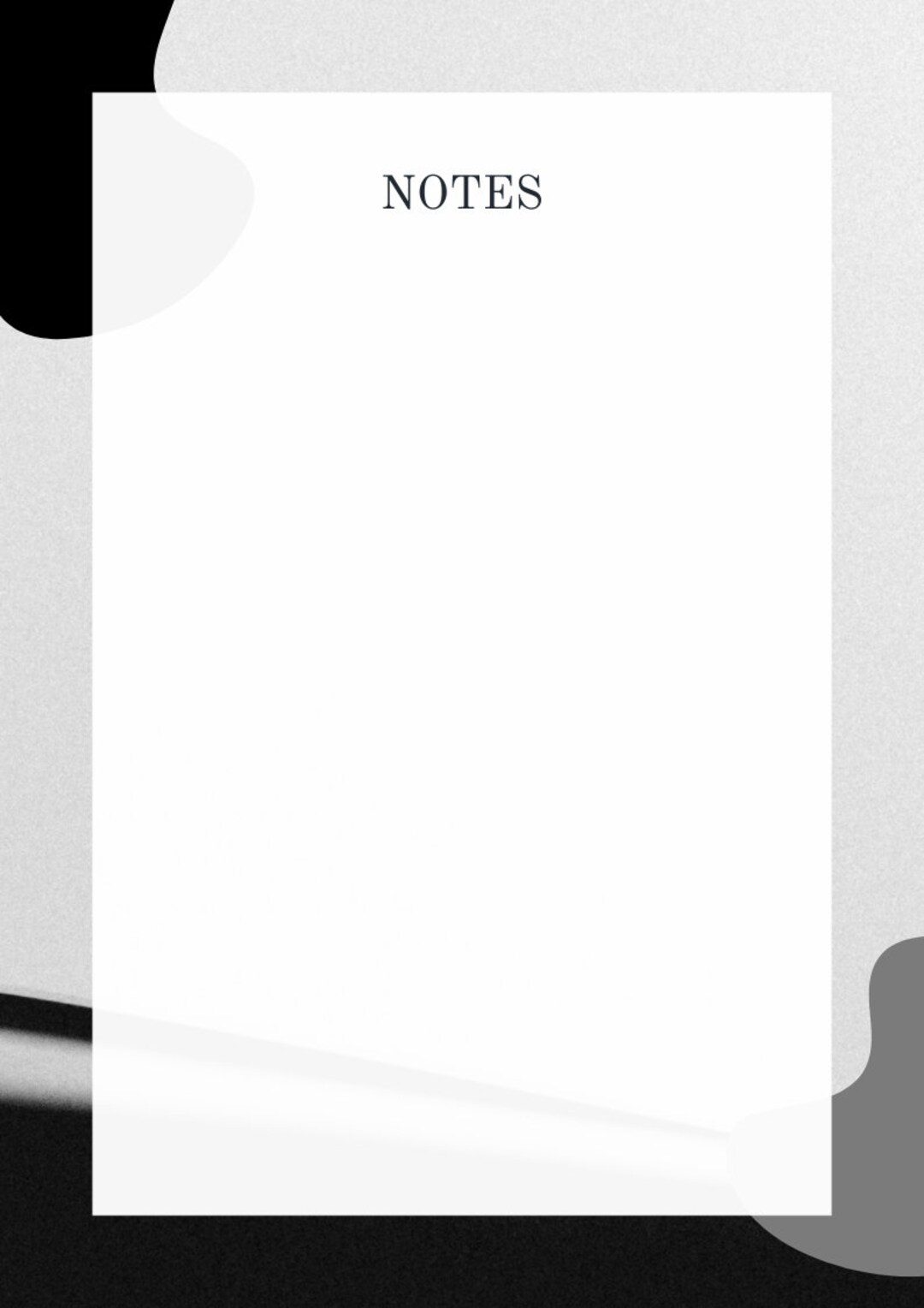 A4 Digital Notes Page - Etsy