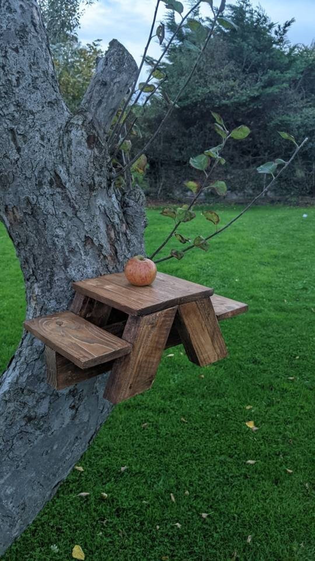 Handmade Squirrel Picnic Table: Rustic Wooden Bird Feeder - Etsy