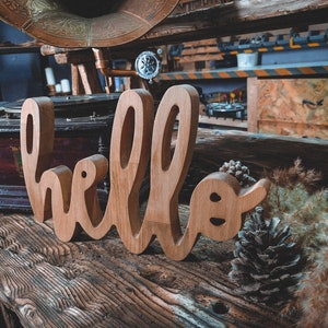 Wood Letters, Wedding Favors, Hello Wooden Letters, Hello Wood Sign ...