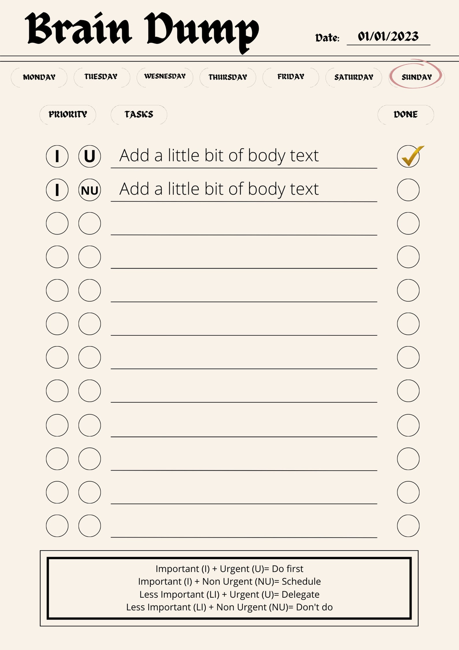 ADHD Digital Brain Dump Planner, Thought Organizer, ADHD Brain Dump ...