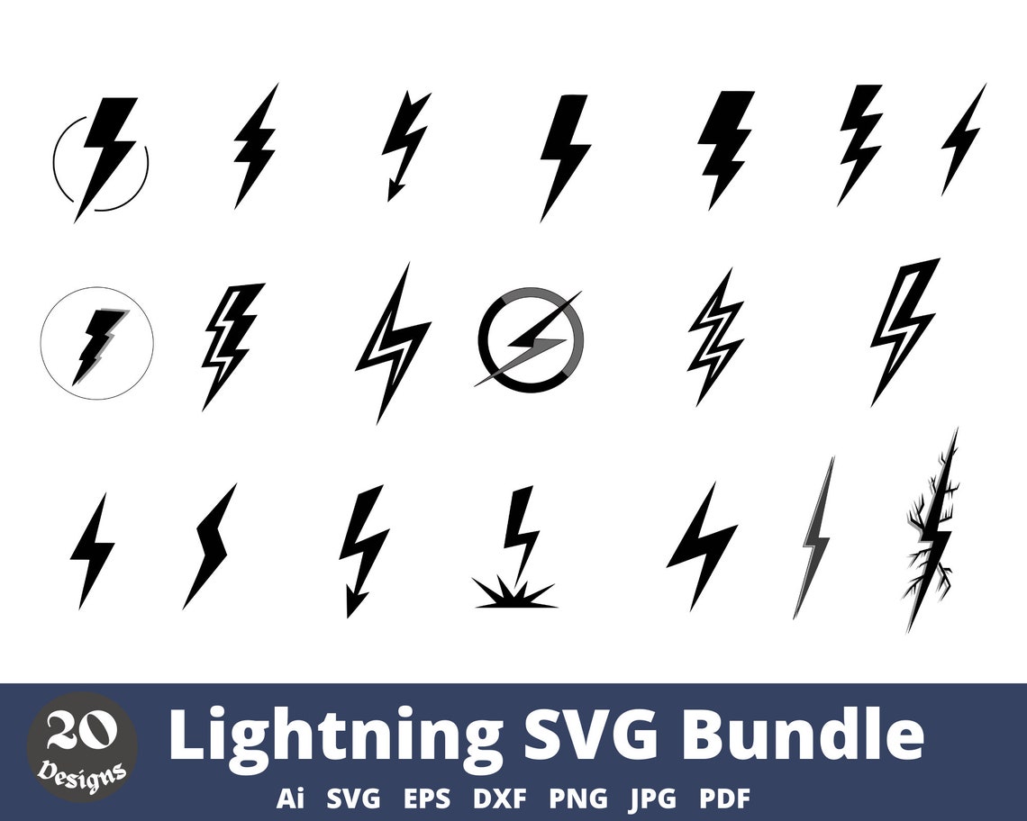 Lightning Svg, Lightning Bolt Svg, Lightening Bolt Svg, Thunder Cut ...