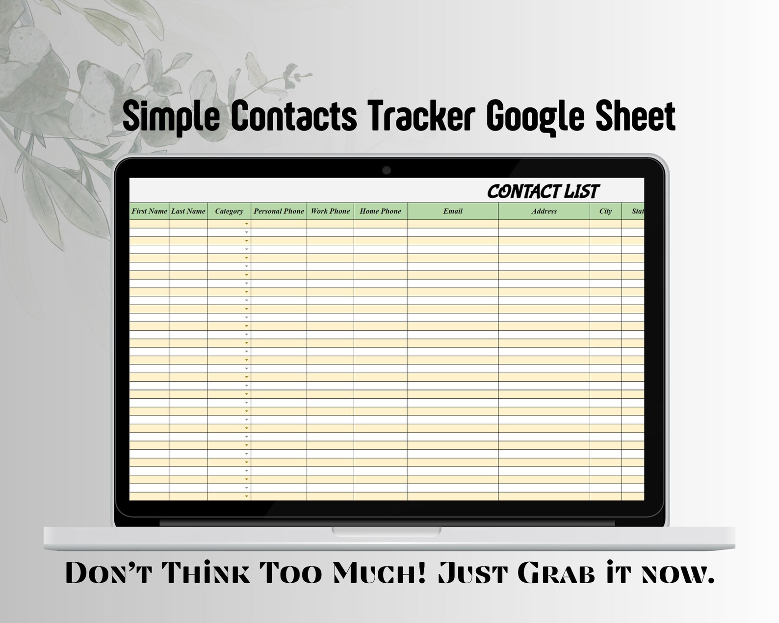 2025 Kontaktliste Vorlage, Kontaktliste Vorlage Google Blatt ...