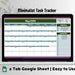 Task Tracker Google Sheets, Task Tracker Spreadsheet, to Do List, Task ...