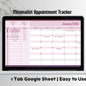 2025 Editable Monthly Calendar Google Sheets, Calendar Template, 2025 ...