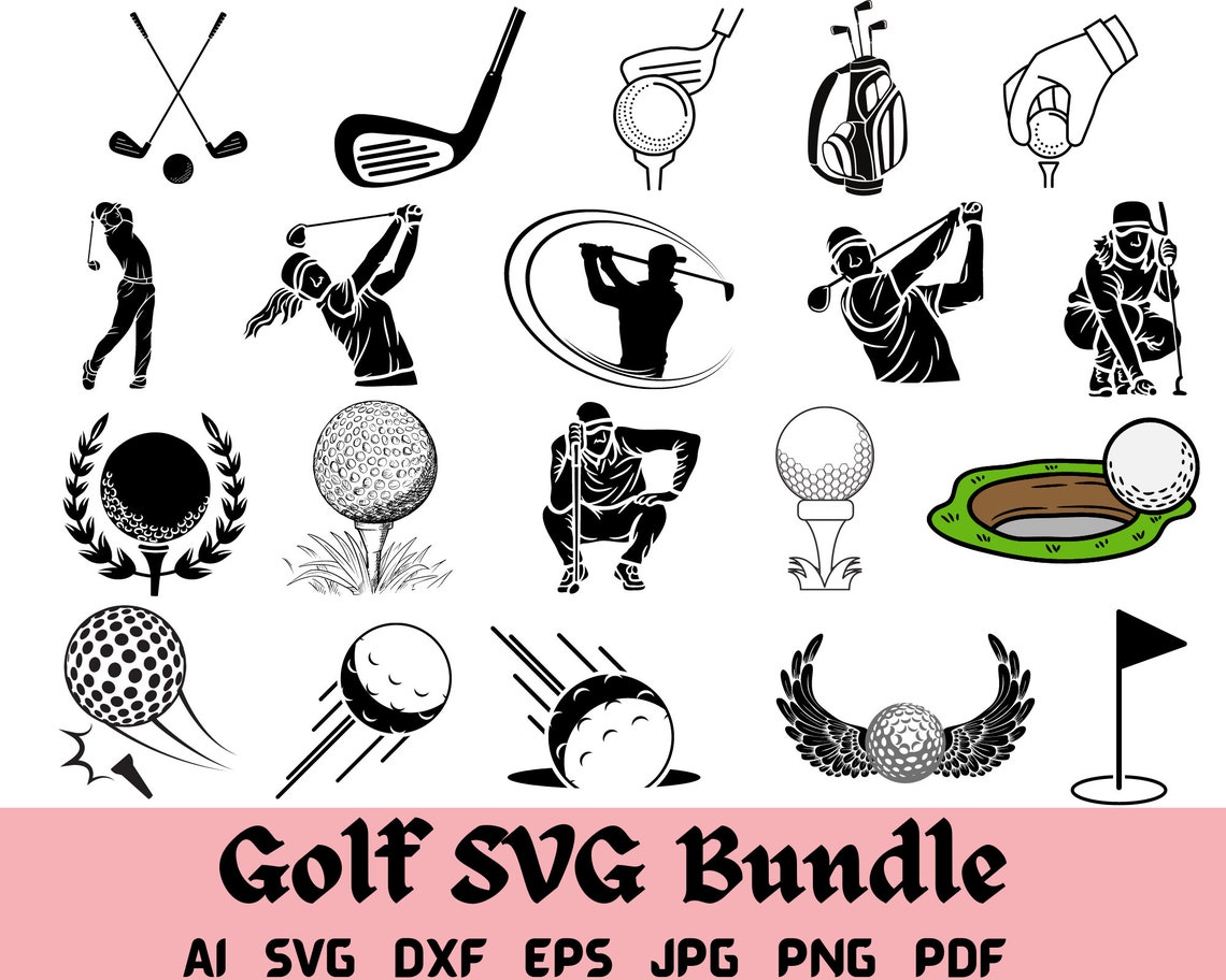 Golf Svg Bundle, Golf Monogram Svg, Split Monogram Svg, Golf Name Frame ...