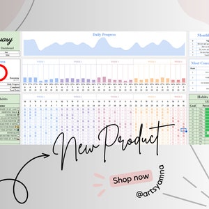 2024 Habit Tracker Spreadsheet for Google Sheet to Do List Digital ...